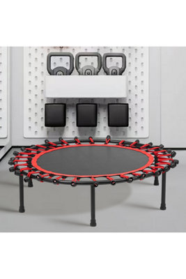 40 Inch Black Red Round Garden Trampoline Fitness Trampoline for Kids ...