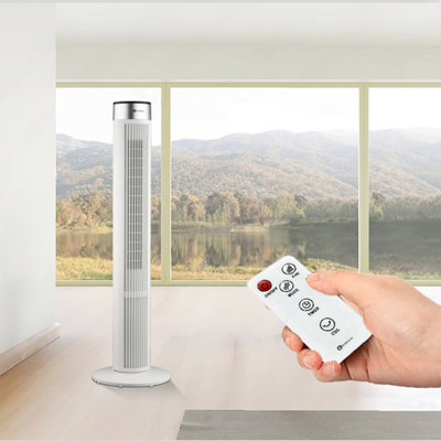 40-inch Oscillating Tower Fan with Timer, Sleep Mode and Remote Control