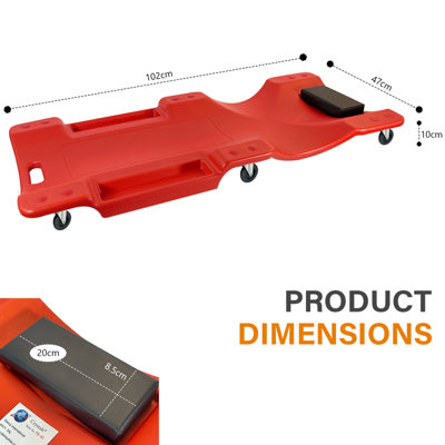40-Inch Professional Rolling Mechanics Creeper Under Car Crawler Board ...