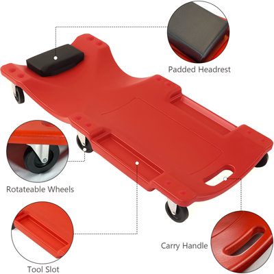 40-Inch Professional Rolling Mechanics Creeper Under Car Crawler Board ...
