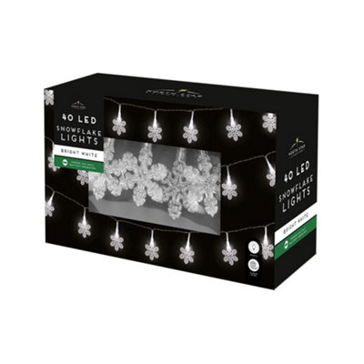 40 LED Ultra Bright Snowflake String Lights