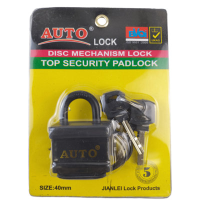 40 mm Heavy Duty Padlock Swift Shackle 4 Keys
