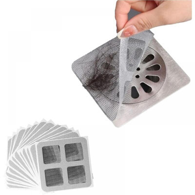 40 Pack Disposable Hair Catcher Adhesive Filters for Drains, Shower and ...