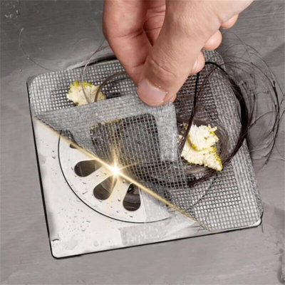 40 Pack Disposable Hair Catcher Adhesive Filters for Drains, Shower and ...