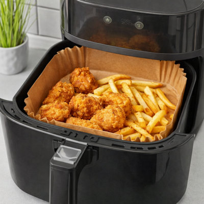 40 Pack Square Air Fryer Liners 20x20cm Disposable Parchment Paper Non ...