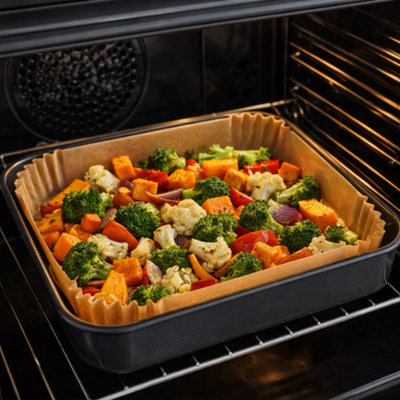 40 Pack Square Air Fryer Liners 20x20cm Disposable Parchment Paper Non ...