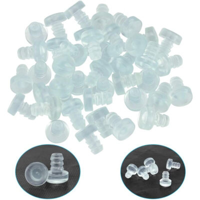 40 Pcs Silicone Wall Mounted Door Stopper, Glass Table Bumpers With Rod ...