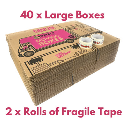 40 Strong Large Cardboard Storage Packing Moving House Boxes with ...