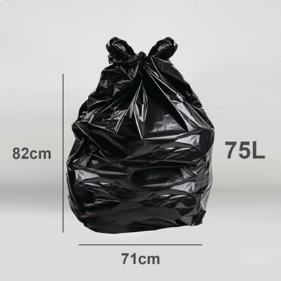 40 Super Strong Refuse Sacks Black Bin Liners / Bin Bags