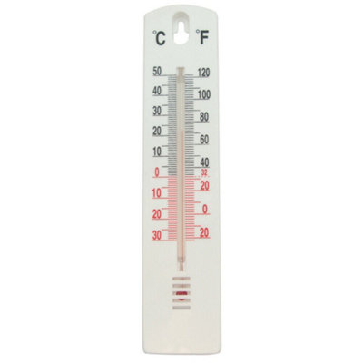 40 to 50 Degrees C Indoor / Outdoor Thermometer Wall Mounted White ...