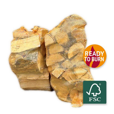 40 x 45l Kiln Dried Ash Firewood Nets at B&Q