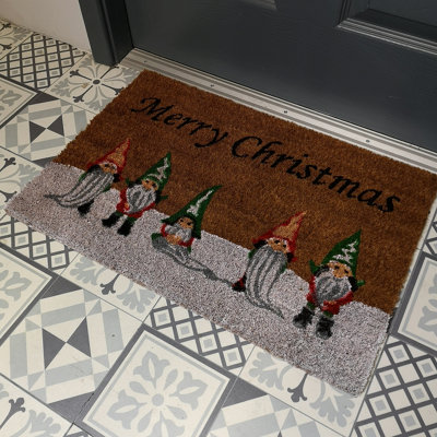 40 x 60cm Merry Christmas Gonk Gnomes Door Mat - Merry Christmas | DIY ...