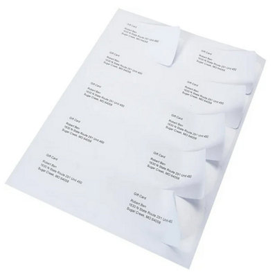 400 Sheets of A4 Plain White Self Adhesive Blank Address Shipping ...