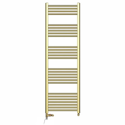 400 x 1600 mm Shiny Gold Dual Fuel Electric Radiator Bathroom Towel ...