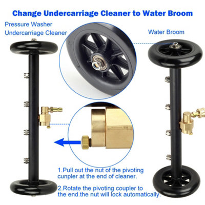 4000 PSI Pressure Washer Undercarriage Cleaner & Water Broom Car ...