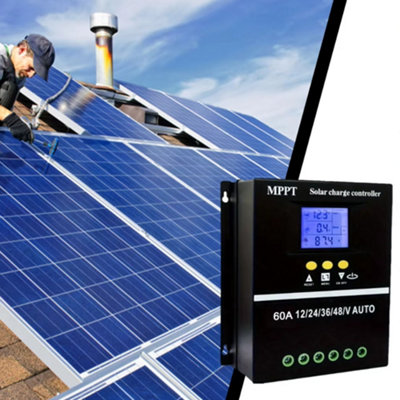 4000W 100A MPPT Solar Charge Controller 12V/24V/36V/48V Battery PV ...