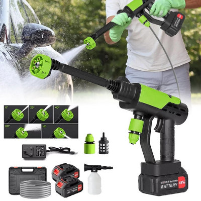 4000W Car Washer Cordless High Pressure Jet Portable Water Cleaner Gun+ ...