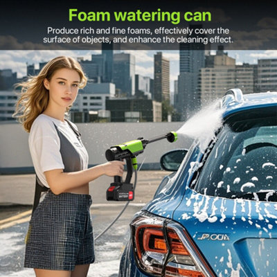 4000W CAR WASHER CORDLESS HIGH PRESSURE JET PORTABLE WATER CLEANER GUN+ ...