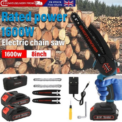 4000W Cordless Mini Chainsaw 4 and 6 Inch Electric One Hand Wood Cutter ...
