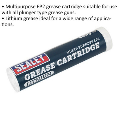 400g EP2 Lithium Grease Cartridge - Multipurpose - For Plunger Type ...