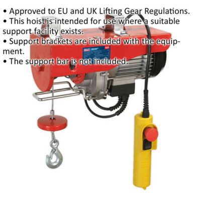 Shop 400kg Capacity Electric Power Hoist - 500W 1ph Motor - Vehicle ...