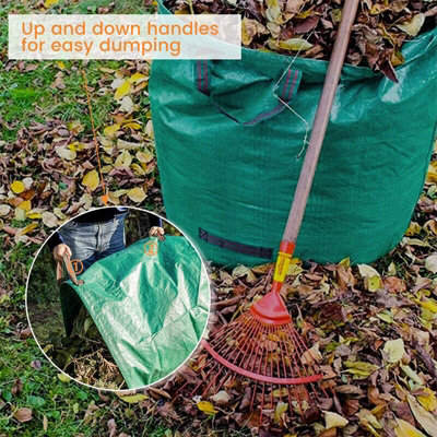 400L Heavy Duty Garden Refuse Sack - Extra Large Reusable Garden Waste ...