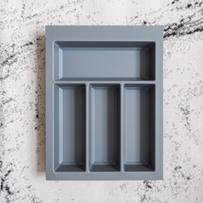 400mm Grey Cutlery Tray for Blum Legrabox Drawer | DIY at B&Q
