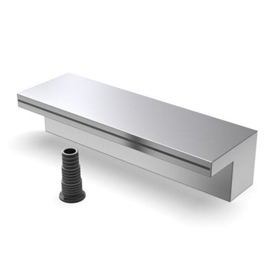 400mm Stainless Steel Jet Waterfall 'Lagoon Falls' Water Blade - Back Inlet