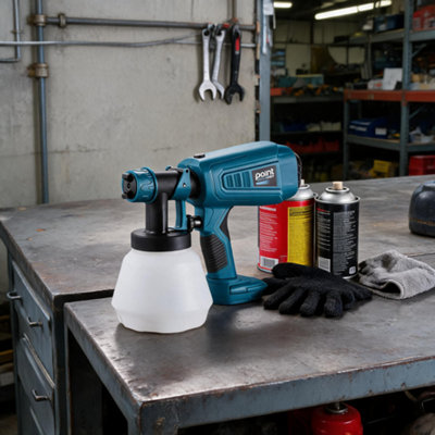 400W ELECTRIC PAINT SPRAYER WITH 3 NOZZLES BLUE COATED (BARE TOOL)