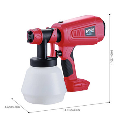 400W Electric Paint Sprayer with 3 Nozzles Red Coated (Bare Tool)