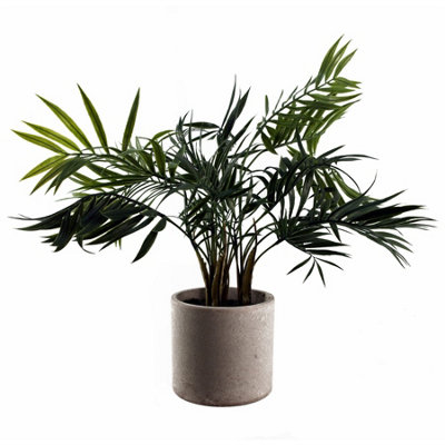 40cm Artificial Mini Palm in Decorative Planter | DIY at B&Q