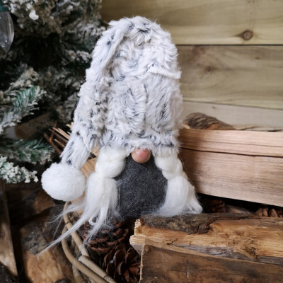 40cm Festive Christmas Female Grey Gonk in Oversized Bobble Hat | DIY ...