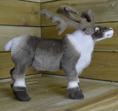 40cm High Standing Fabric Plush Reindeer Christmas Decoration or Ornament