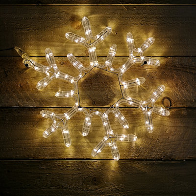40cm Indoor Outdoor LED Snowflake Rope Light Christmas Decoration in ...