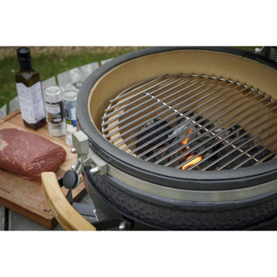 40cm Kamado Ceramic BBQ Grill Smoker with Accessories for Charcoal and ...
