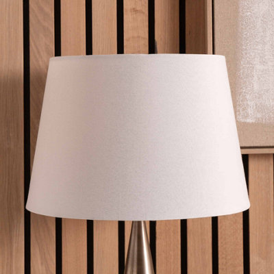 40cm White Tapered Poly Cotton Lampshade Ivory Cone Table Lamp Shade ...