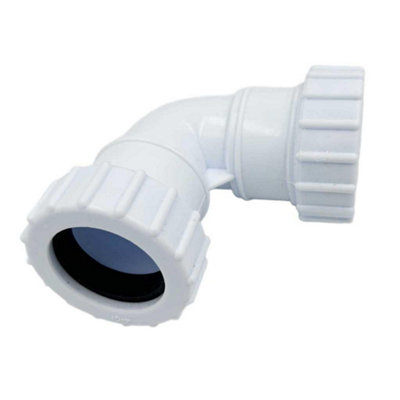 40mm 90 deg Knuckle Elbow Bend Compression Universal Waste Fittings