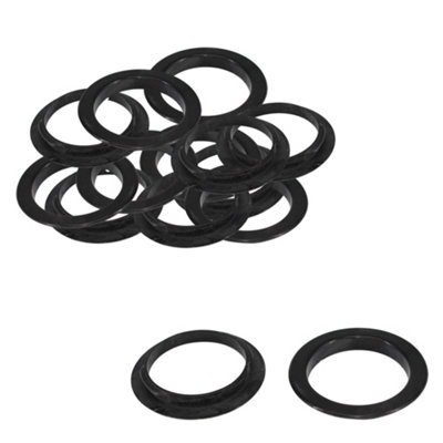 Buy 40mm Curtain Eyelets Round Plastic Eyelets, Black - 8pcs at B&Q