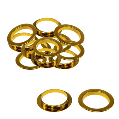 40mm Curtain Eyelets Round Plastic Eyelets, Gold - 8pcs