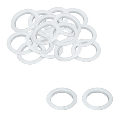 40mm Curtain Eyelets Round Plastic Eyelets, White - 8pcs