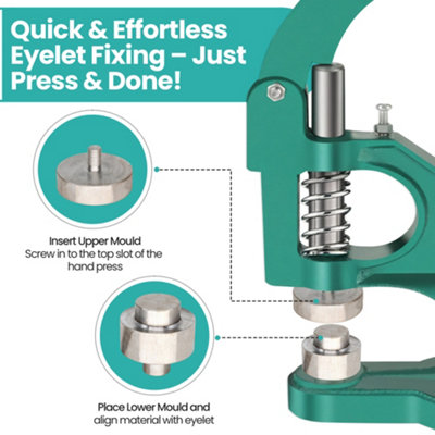40mm Eyelets Grommets Fixing Dies Set for Green Machine Hand Press ...