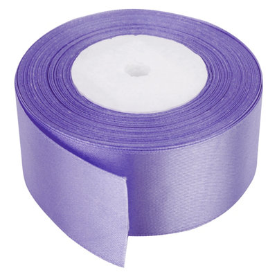 40mm Lilac Purple Double Sided Satin Polyester Ribbon Roll, 25 metres