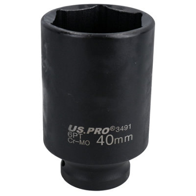 40mm Metric 1/2" Drive Deep Rear Hub Axle Nut Socket 6 Sided Single-Hex ...