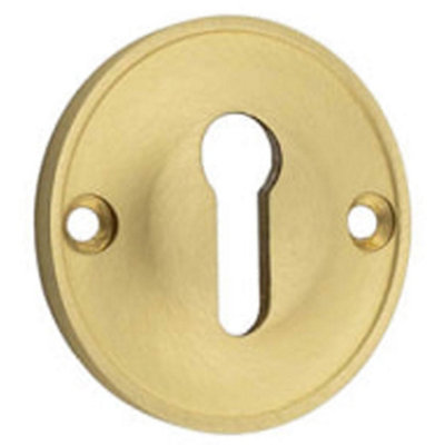 40mm Satin Brass Keyway Escutcheon for Luxurious Homes - Solid Brass ...