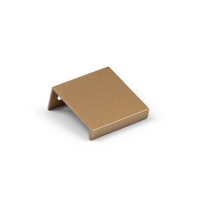 40mm Satin Brass Squared Lip Edge Pull