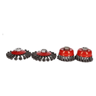 40pc Cup Bevel Wire Twist Brush Rust Paint Removal For 4-1/2" 115mm ...