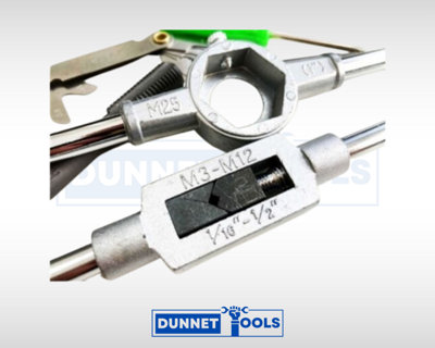 40Pc Tap & Die Set Carbon Steel Screw Thread Repair Tool Kits Die set ...