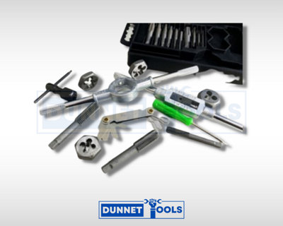 40Pc Tap & Die Set Carbon Steel Screw Thread Repair Tool Kits Die set ...