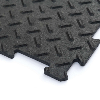 40pcs Alpha Tile Interlocking Recycled Rubber Floor Tile 30cm x 30cm