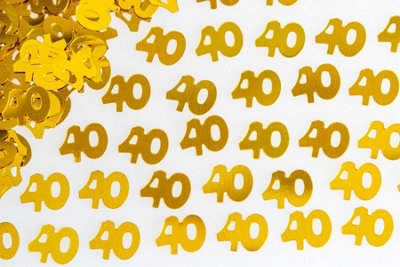 40th Birthday Confetti Gold 1 pack x 14 grams birthday decoration Foil ...